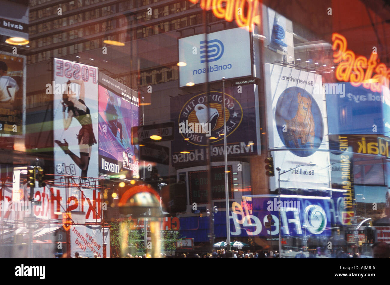 Times Square Window Reflections New York City United States of America ...