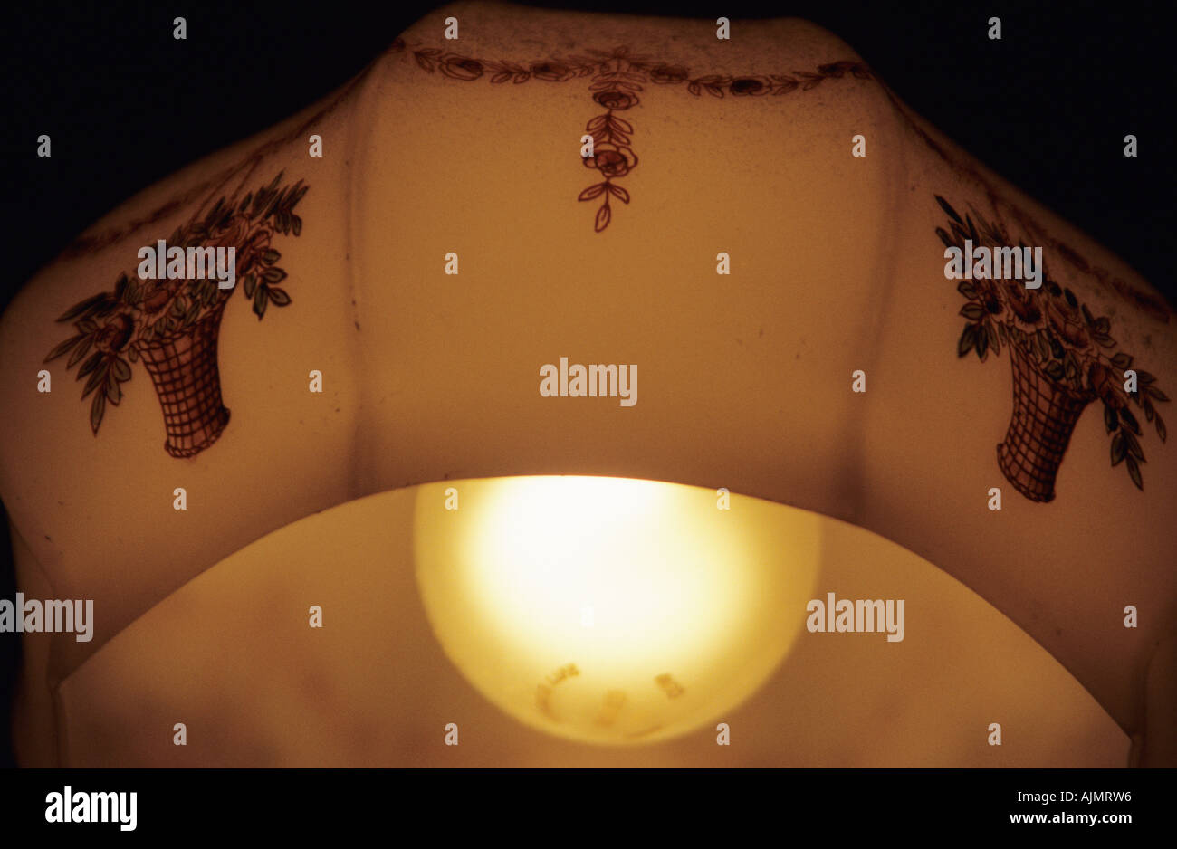 different perspective of an old light shade and bulb Stock Photo - Alamy