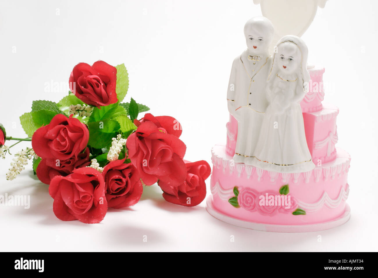 Wedding Couple Figurine Stock Photo - Alamy