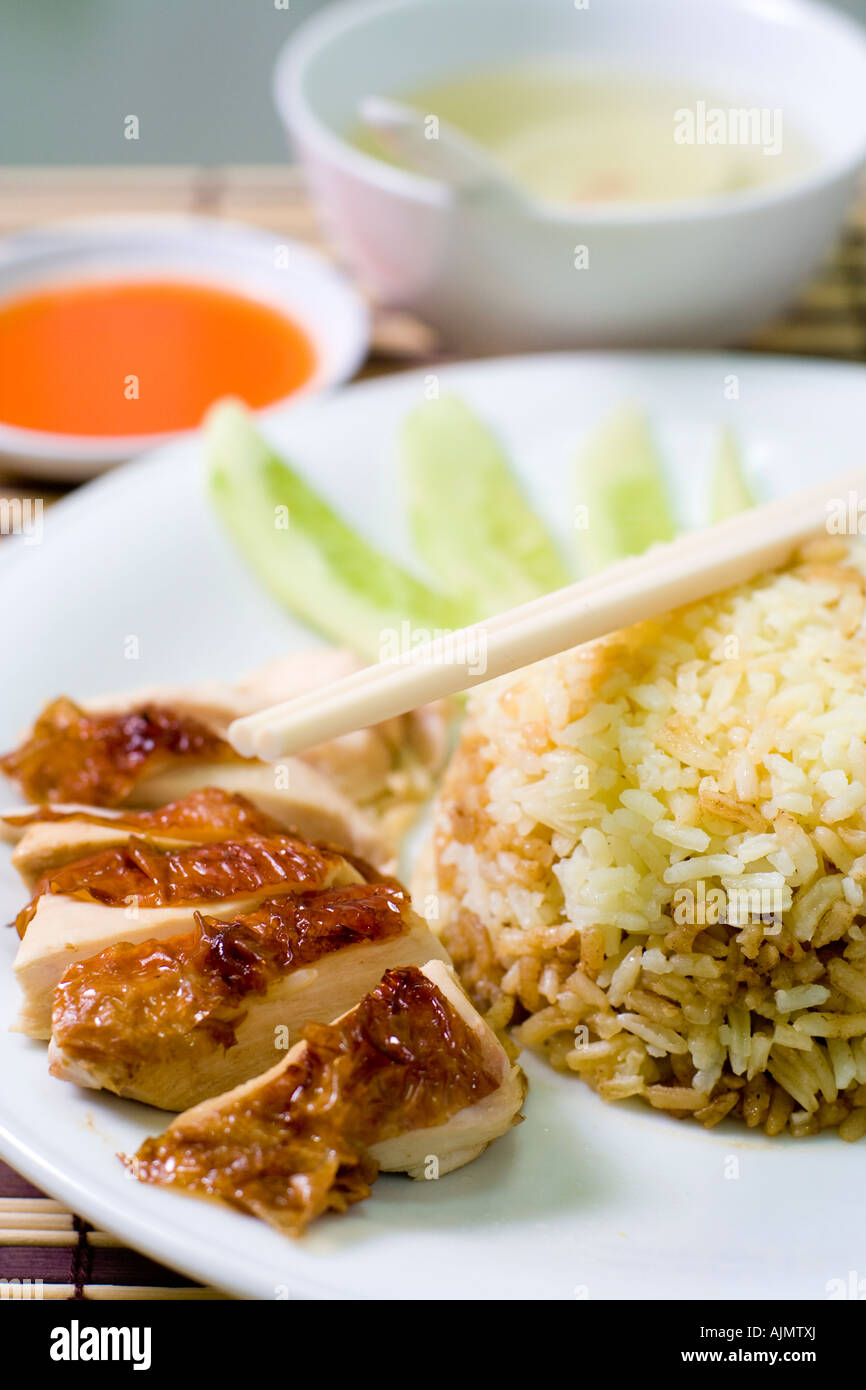 Malaysian Chicken Rice Stock Photo - Alamy