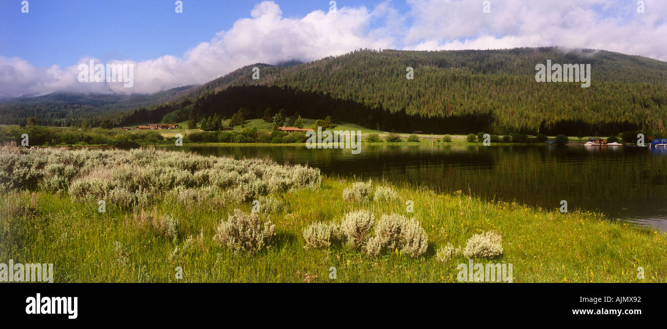 Firehole Ranch Lake Hebgen near West Yellowstone Montana USA Panoramic ...