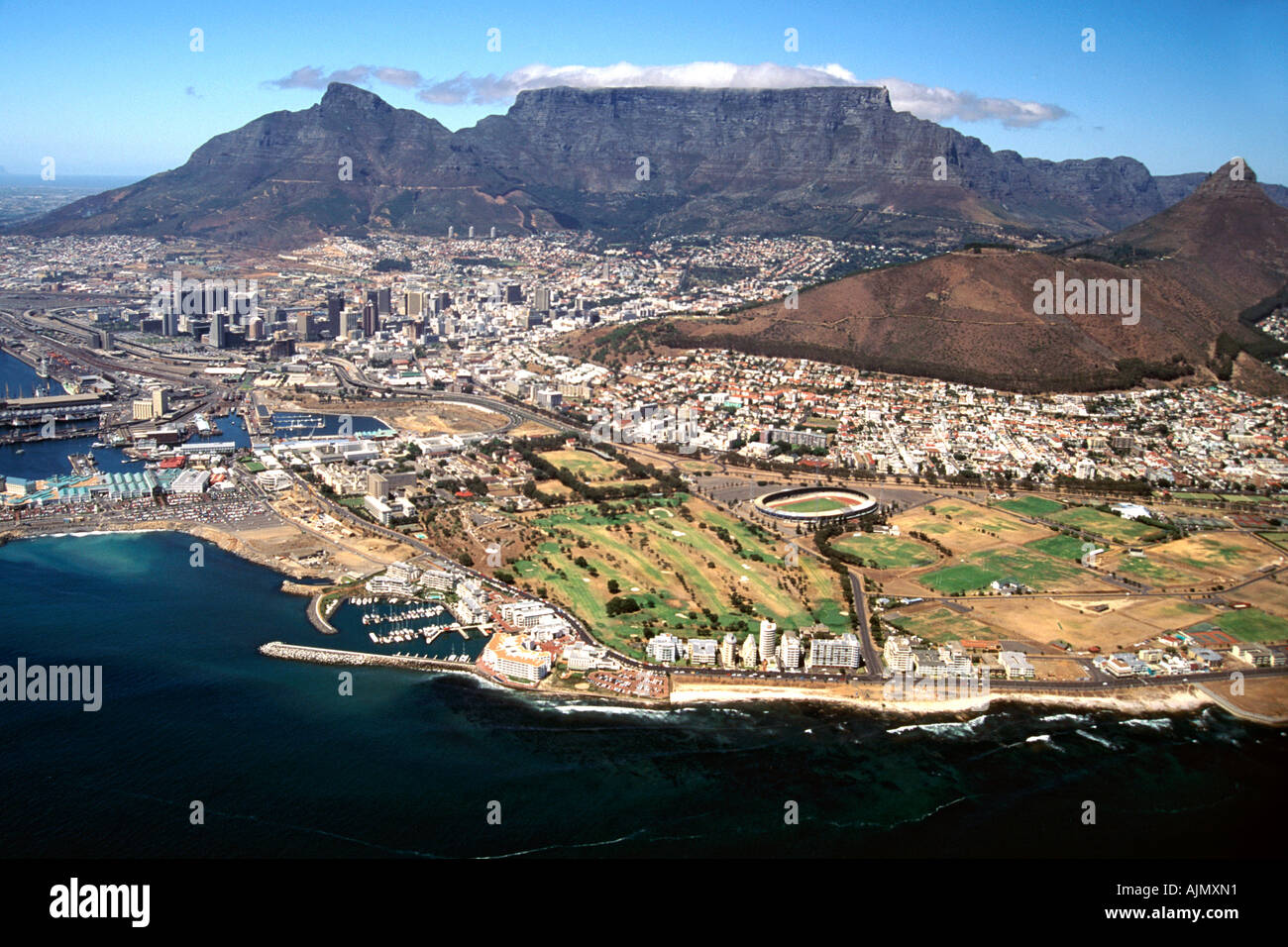 An aerial view of the city of Cape Town Stock Photo - Alamy