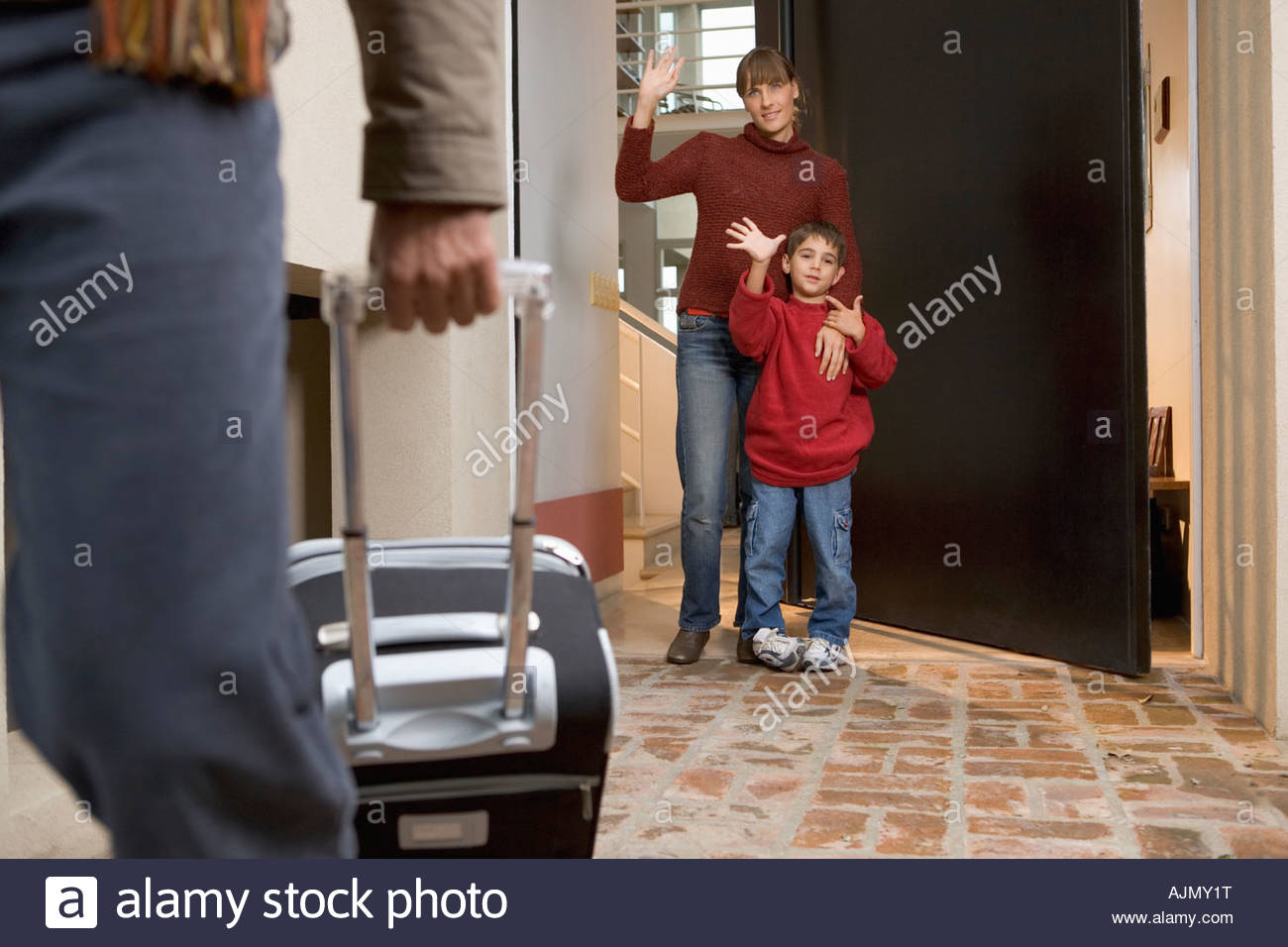 Waving Goodbye To Family Stock Photos & Waving Goodbye To Family Stock ...