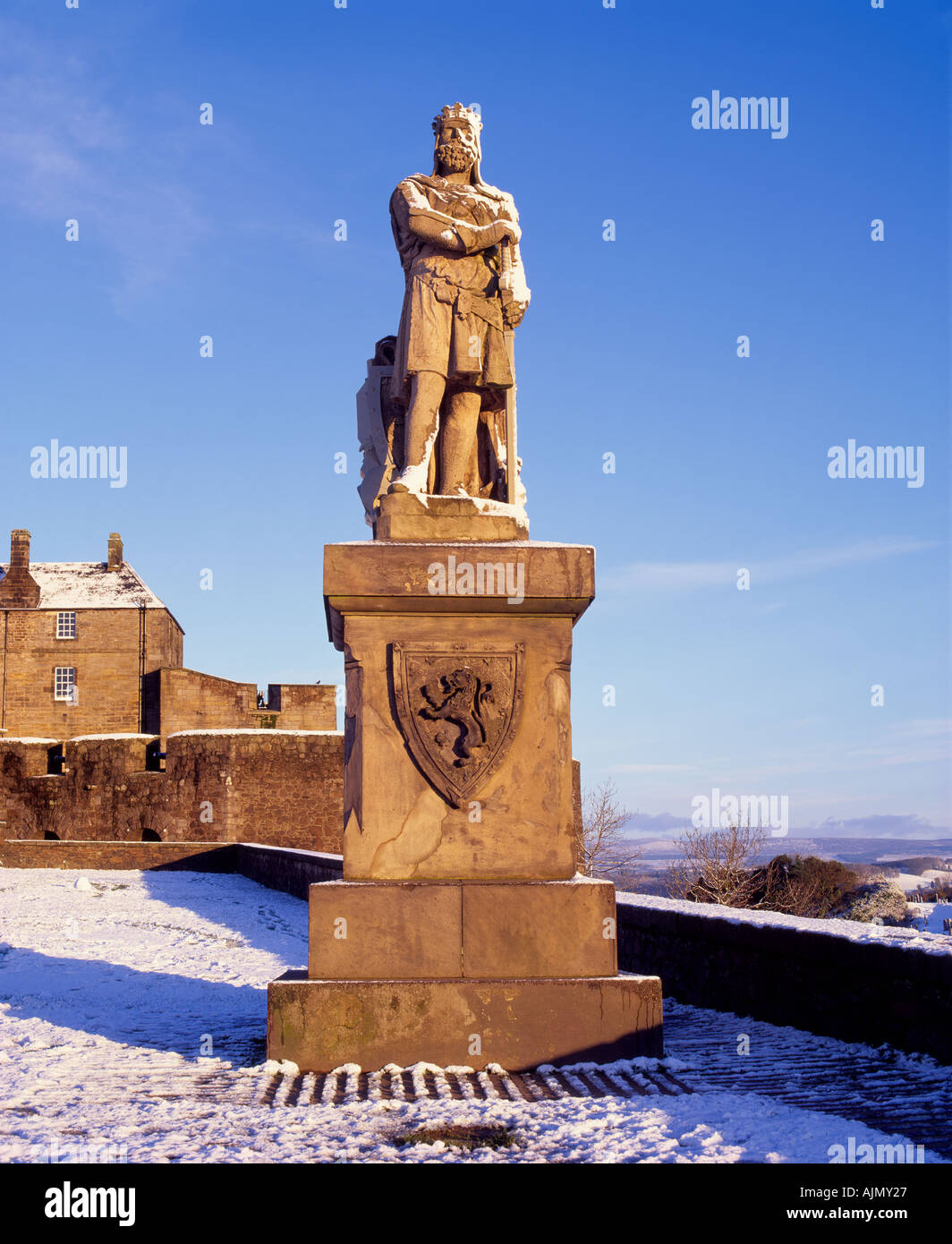 Statue of Robert the Bruce, King of Scots, on Stirling Castle esplanade ...