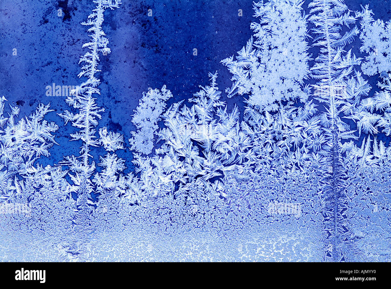 Frost Pattern Detail On Window Stock Photo - Alamy