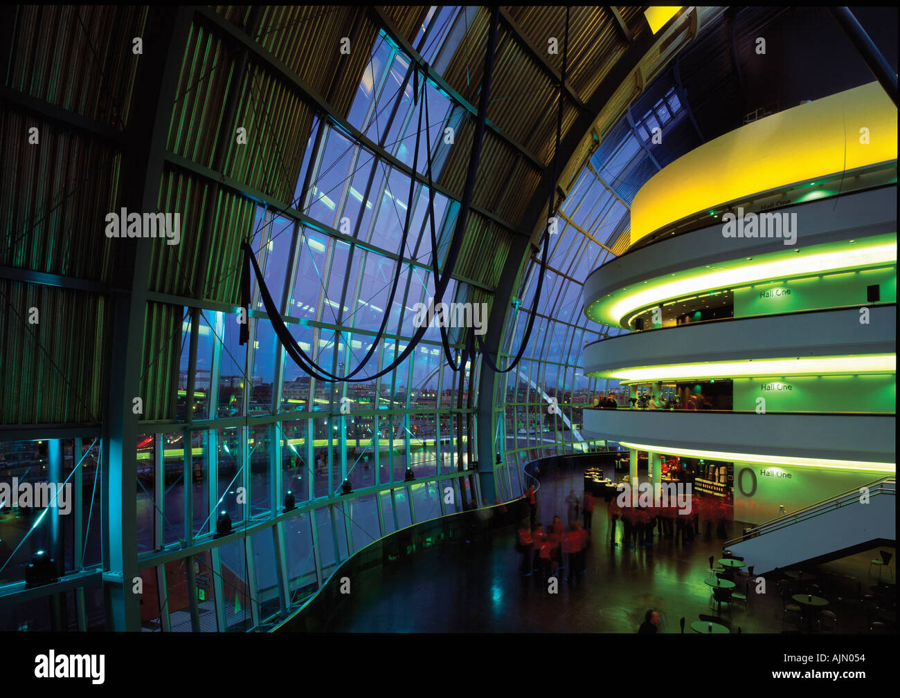 The Sage Gateshead at night interior Tyne and Wear Stock Photo - Alamy