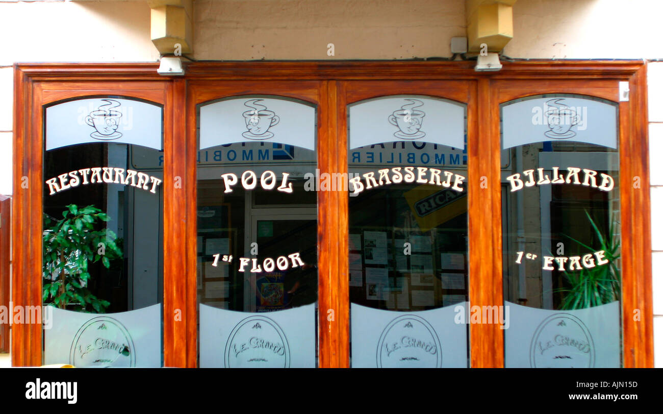 BAR WINDOW FRANCE Stock Photo - Alamy