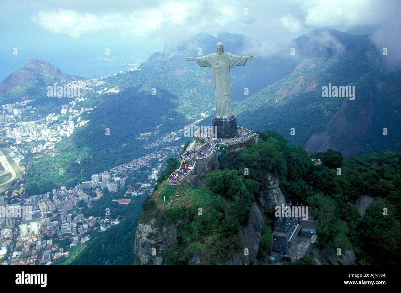 CHRIST STATUE CORCOVADO RIO DE JANEIRO BRAZIL Stock Photo - Alamy