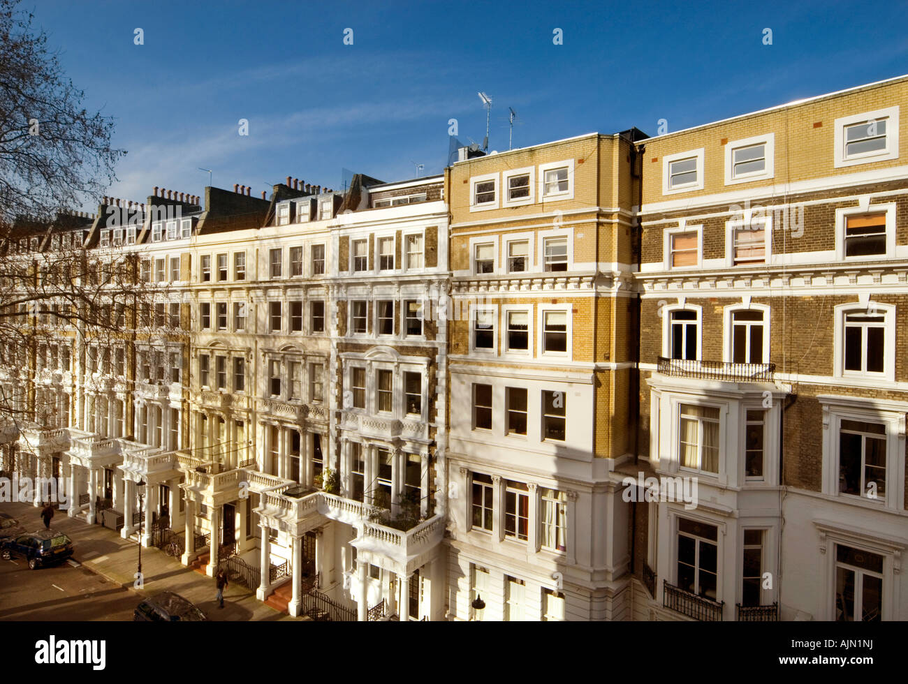 typical georgian victorian terrace houses central london engand uk ...