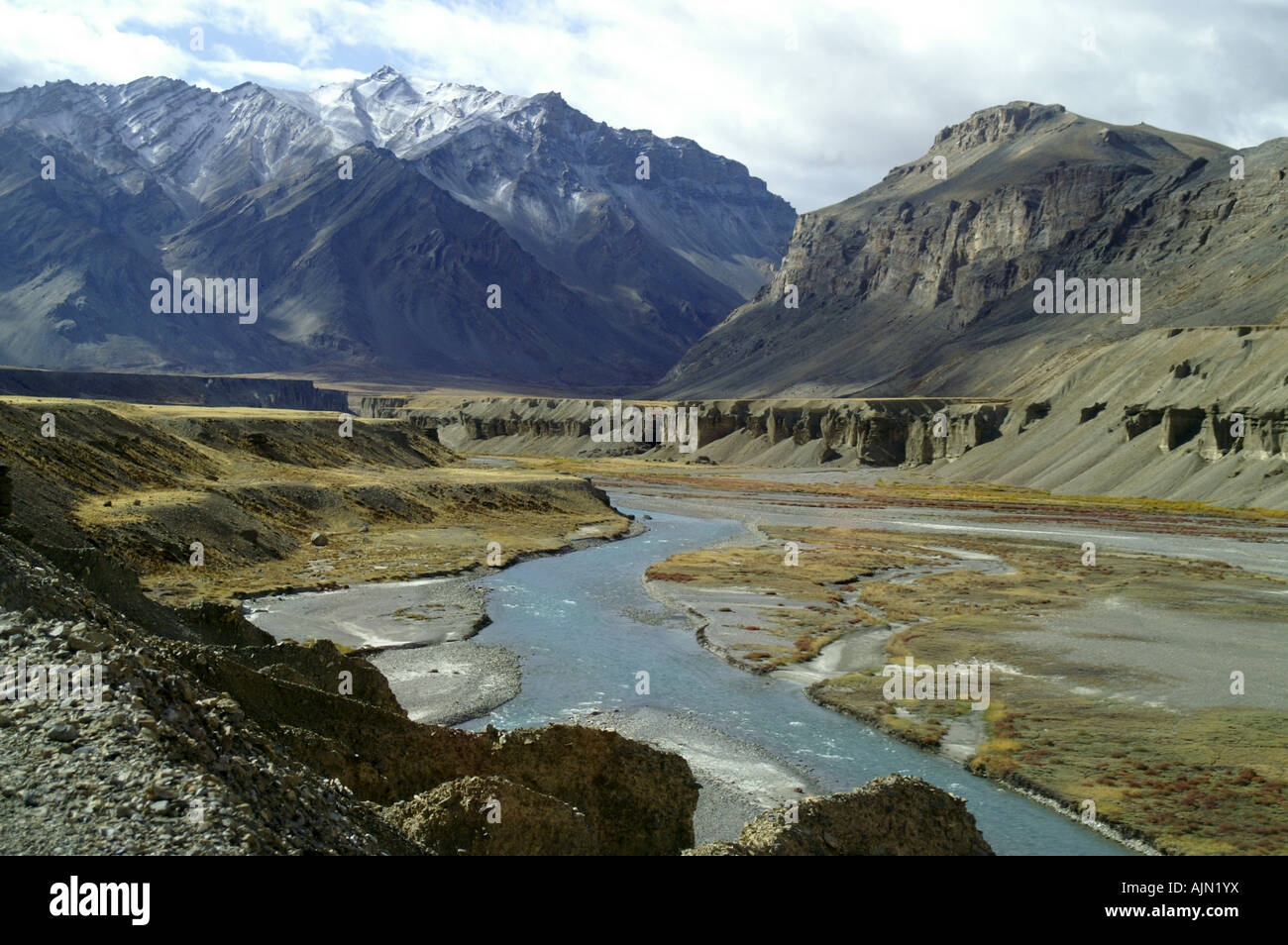 Sarchu Valley and Zanskar River, Indian Himalaya, Ladakh Stock Photo ...