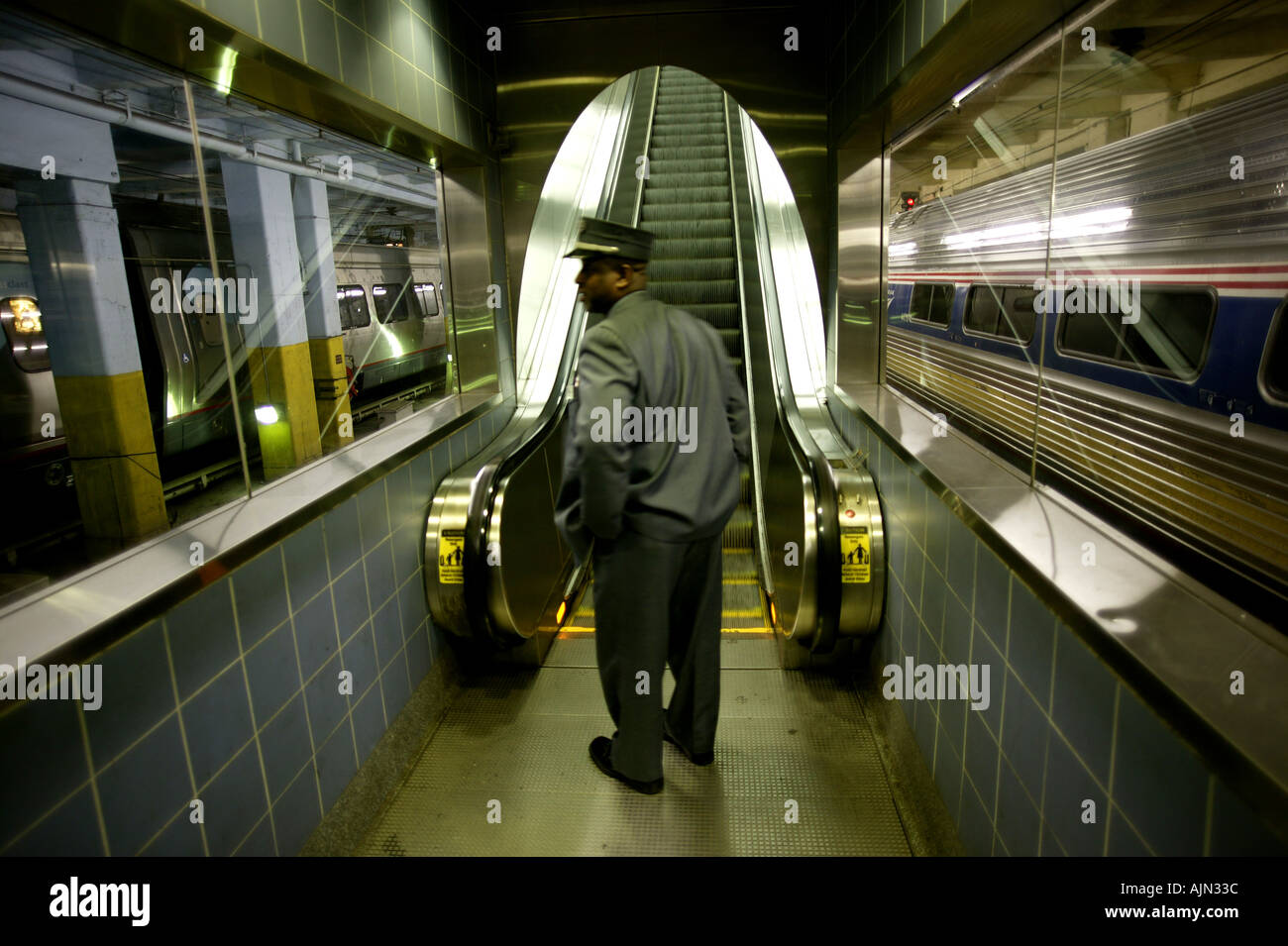 NEW YORK SUBWAY EMPLOYEE Stock Photo - Alamy
