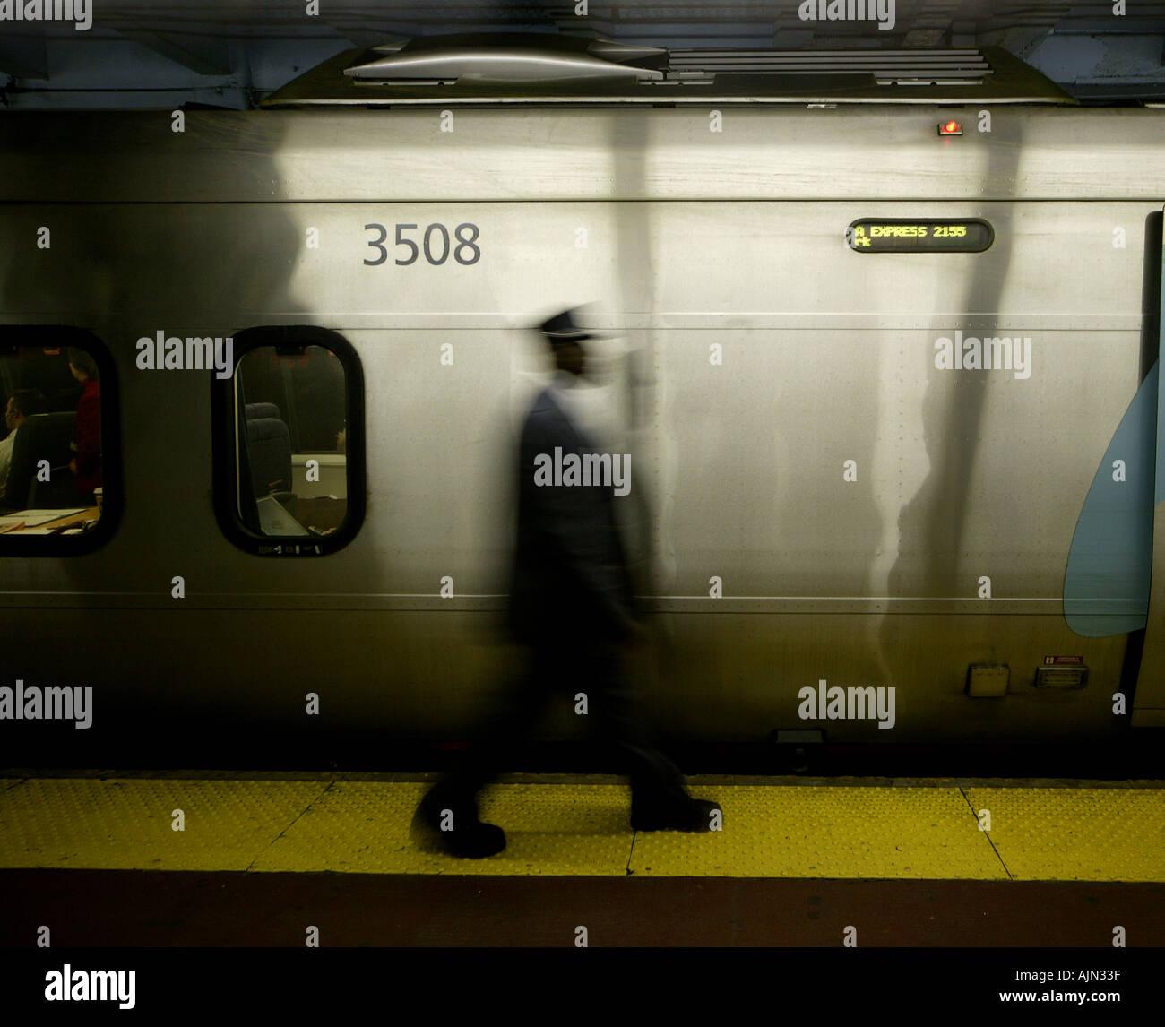 NEW YORK SUBWAY EMPLOYEE Stock Photo - Alamy
