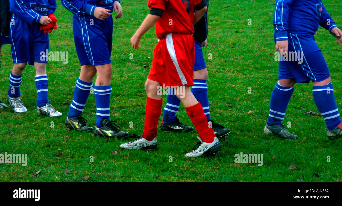 BOY FOOTBALLERS LEGS Stock Photo - Alamy