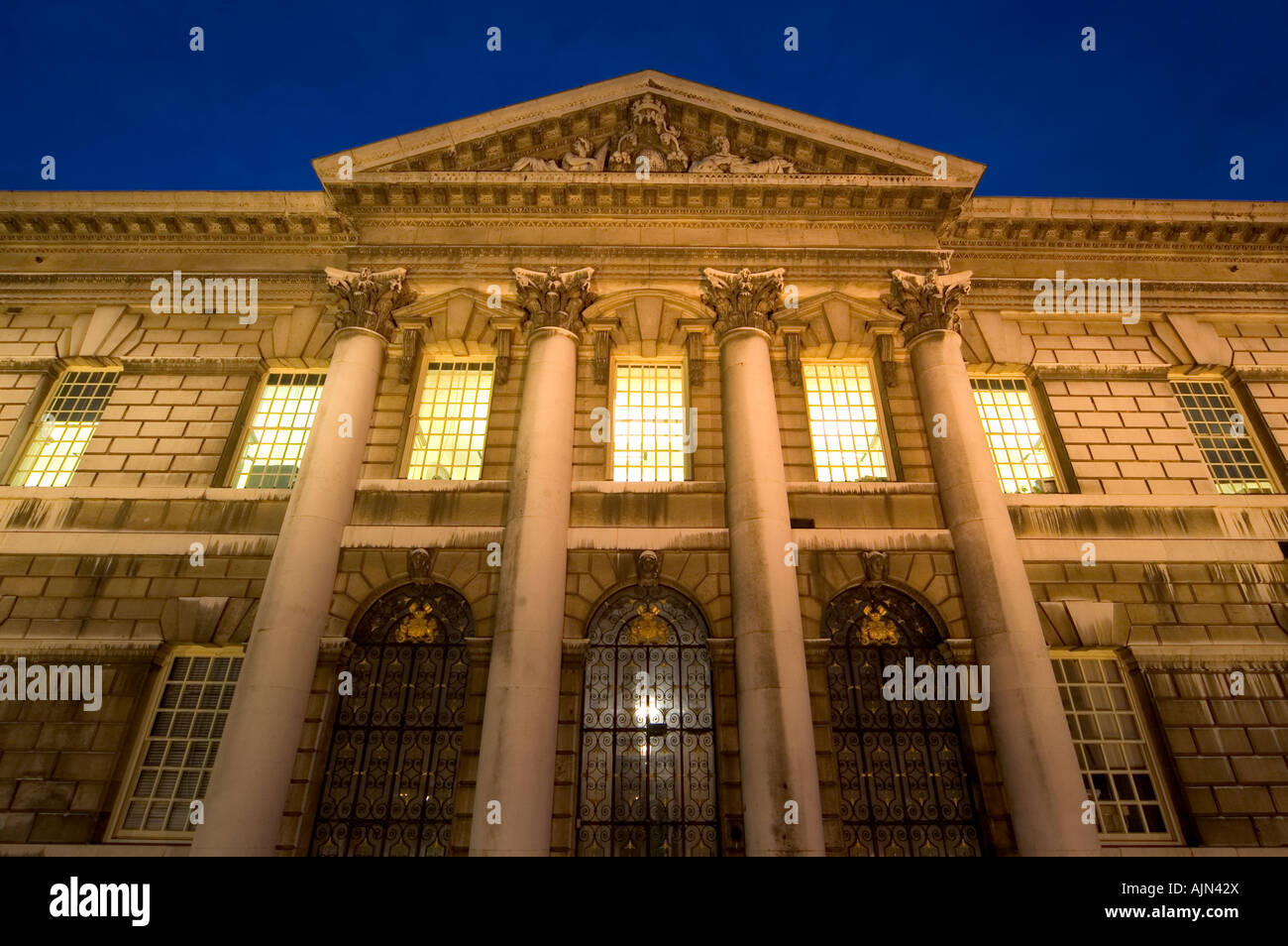 classical georgian collonade architecture at the royal maritime museum ...