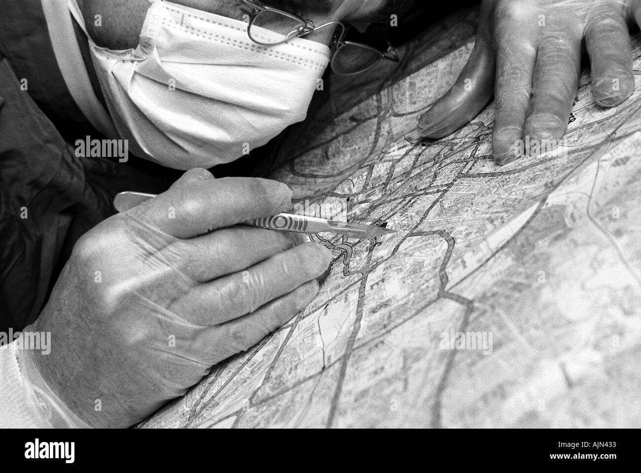 Postcode map Black and White Stock Photos & Images - Alamy