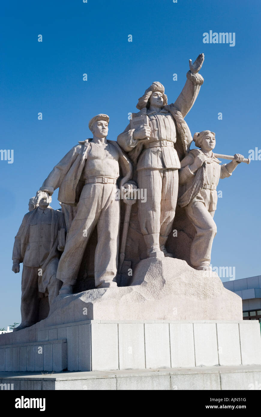 Tiananmen Square: communist heroes statue Stock Photo - Alamy