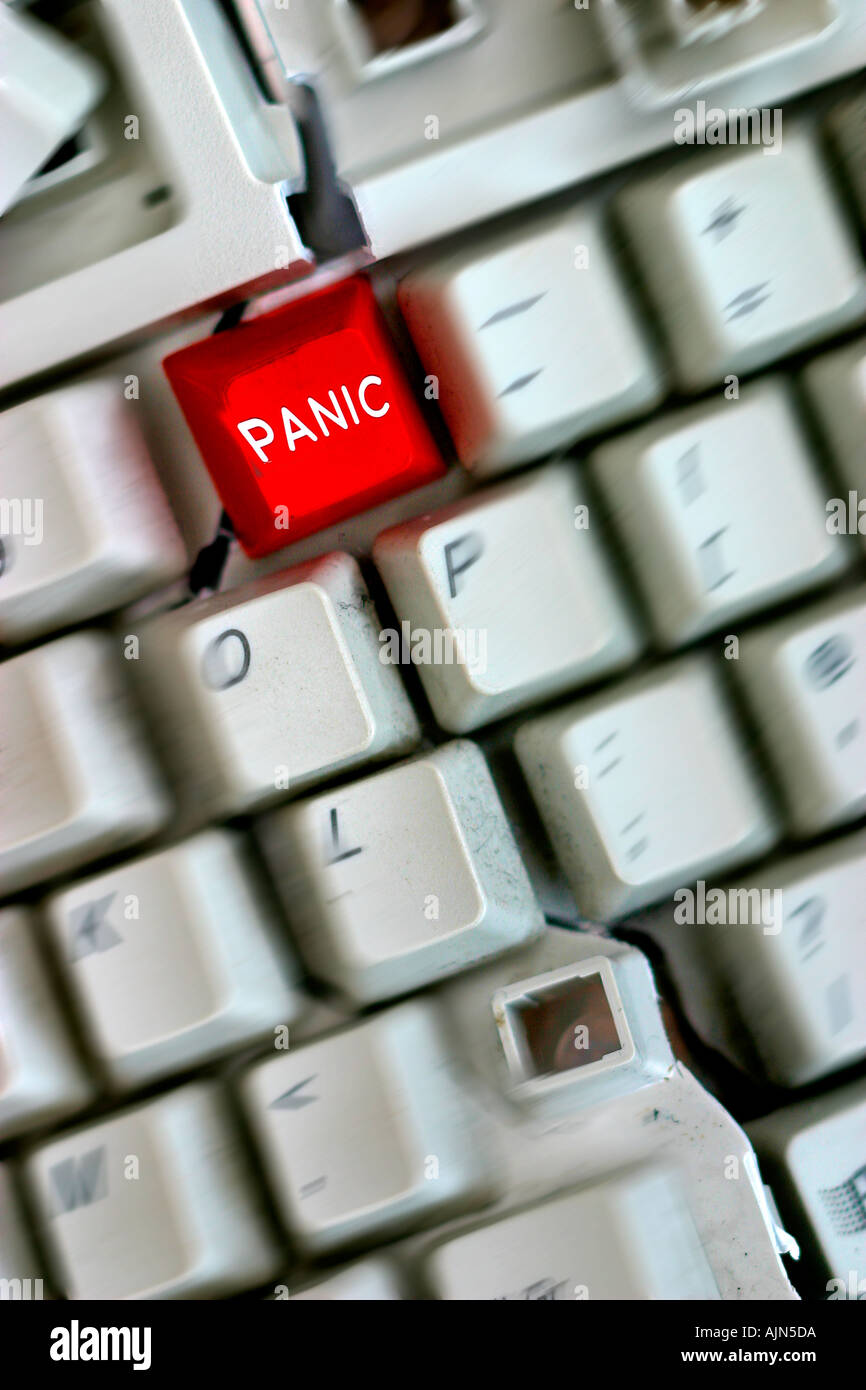 Panic button on computer hi-res stock photography and images - Alamy