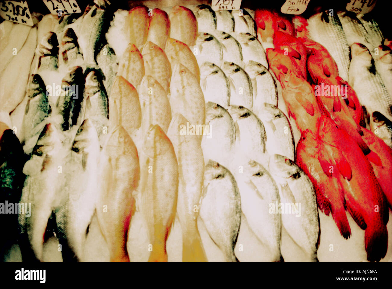Fresh fish at Brixton market south London Stock Photo - Alamy