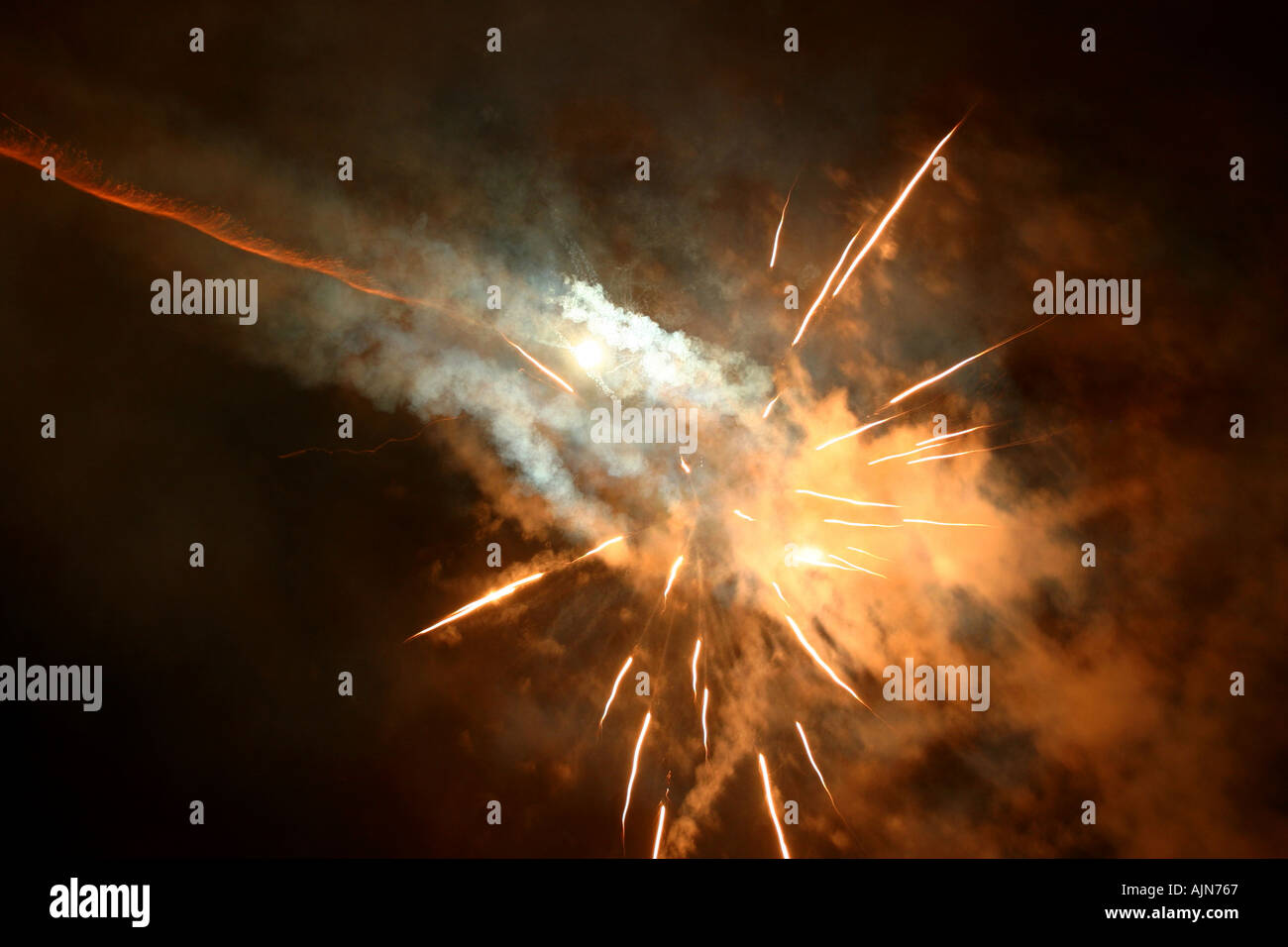 Firework at moment of explosion Stock Photo - Alamy