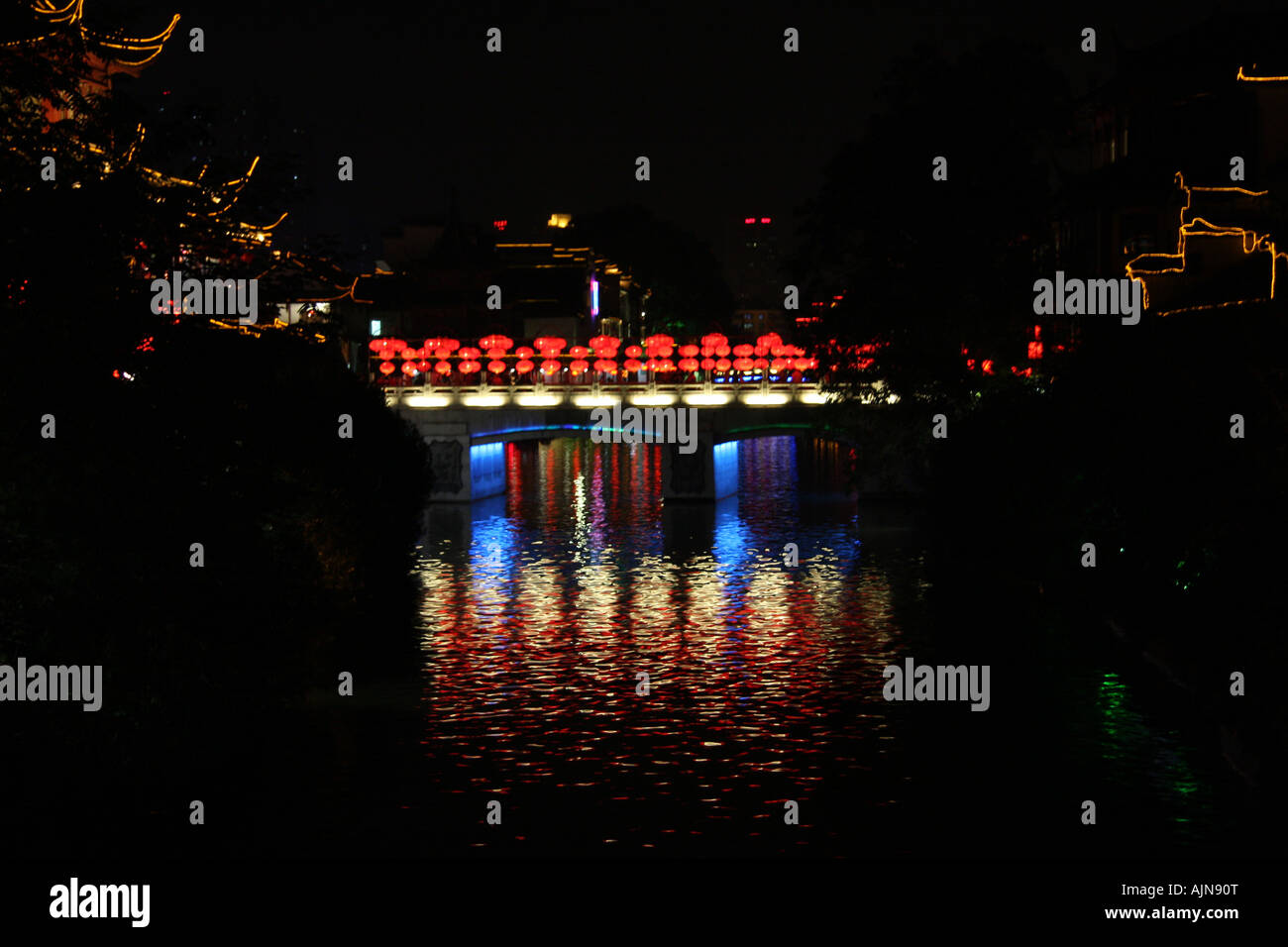 Night scene in Nanjing old town, China Stock Photo - Alamy