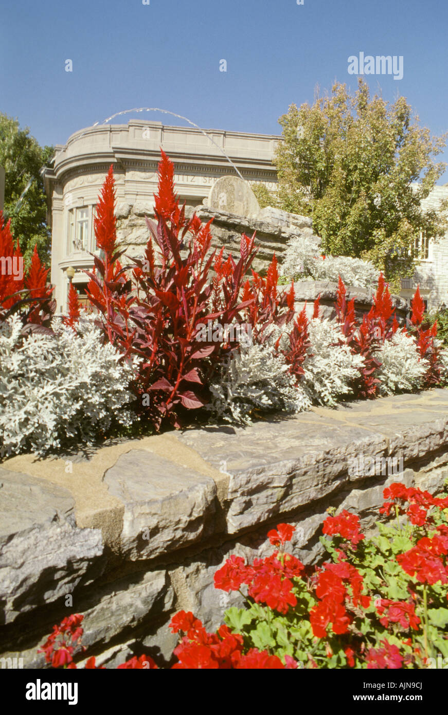 Lititz PA Pennsylvania town square floral garden Stock Photo - Alamy