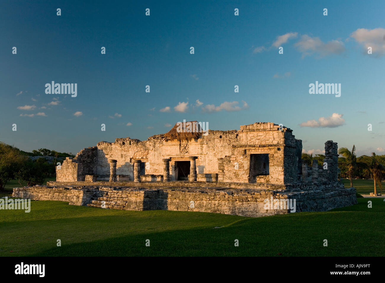 The Unesco Mayan ruins of Tulum at sunset Quintana Roo Mexico 2005 ...