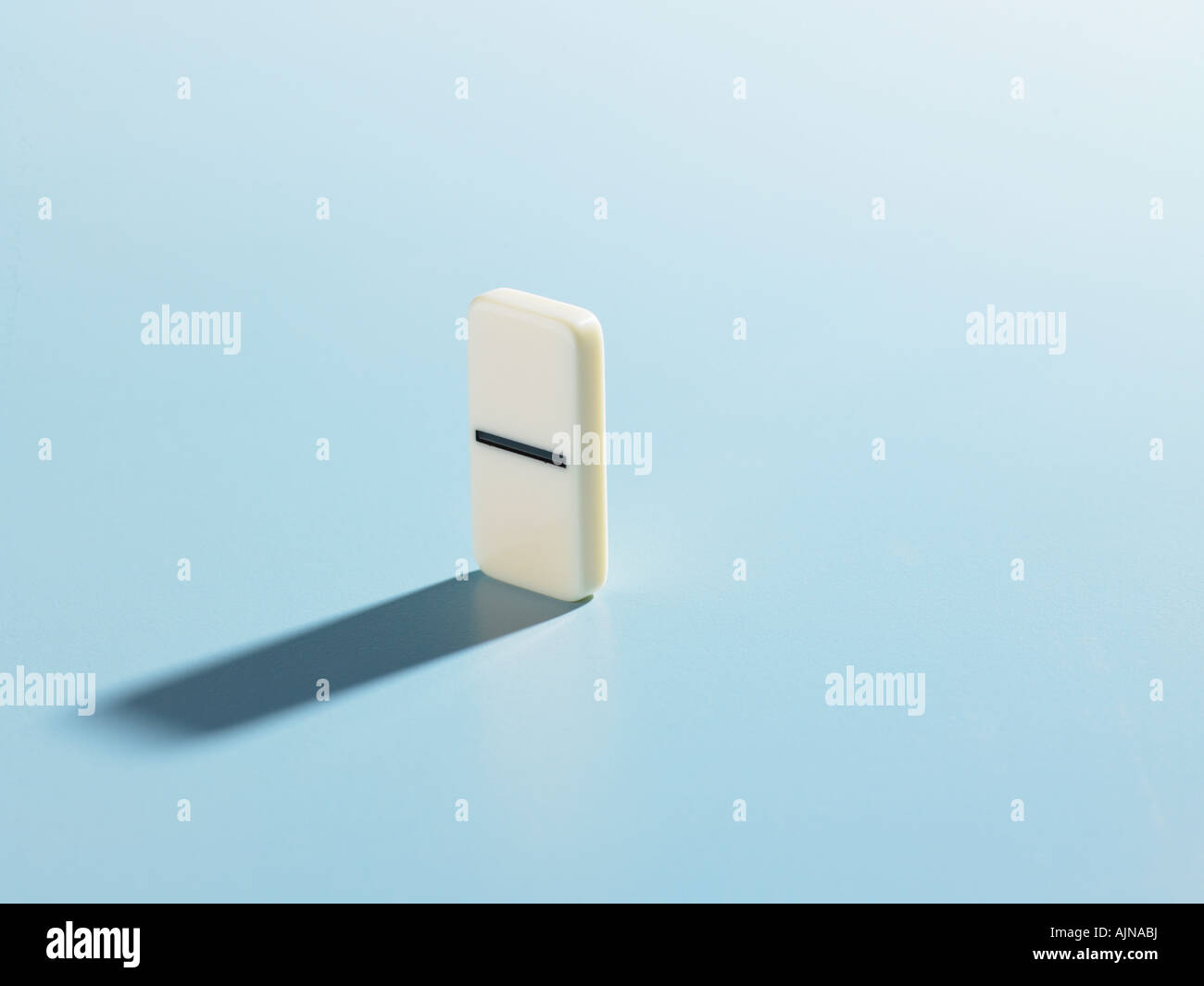 single blank domino Stock Photo - Alamy