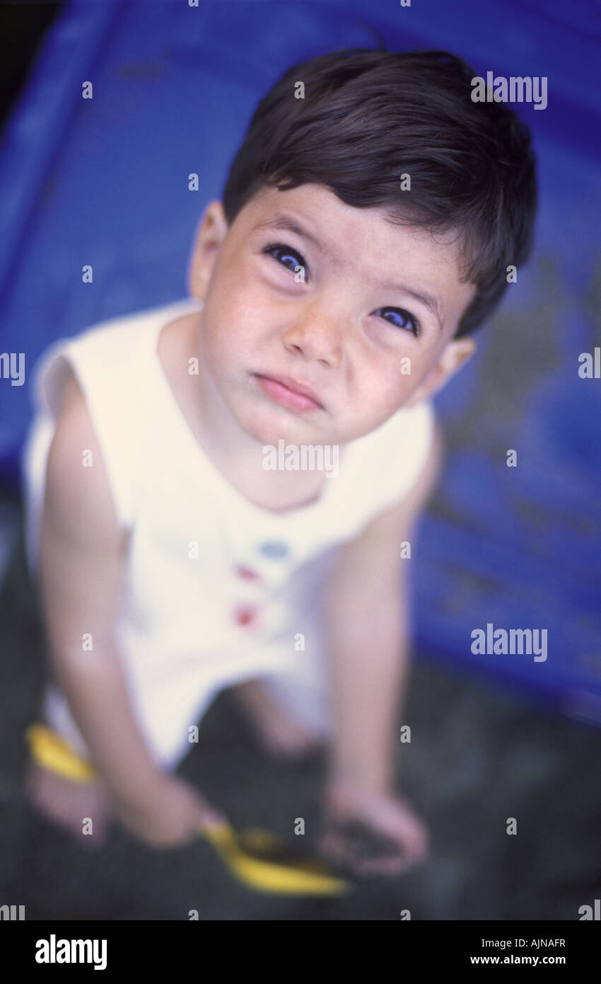 Boy looking up Stock Photo - Alamy
