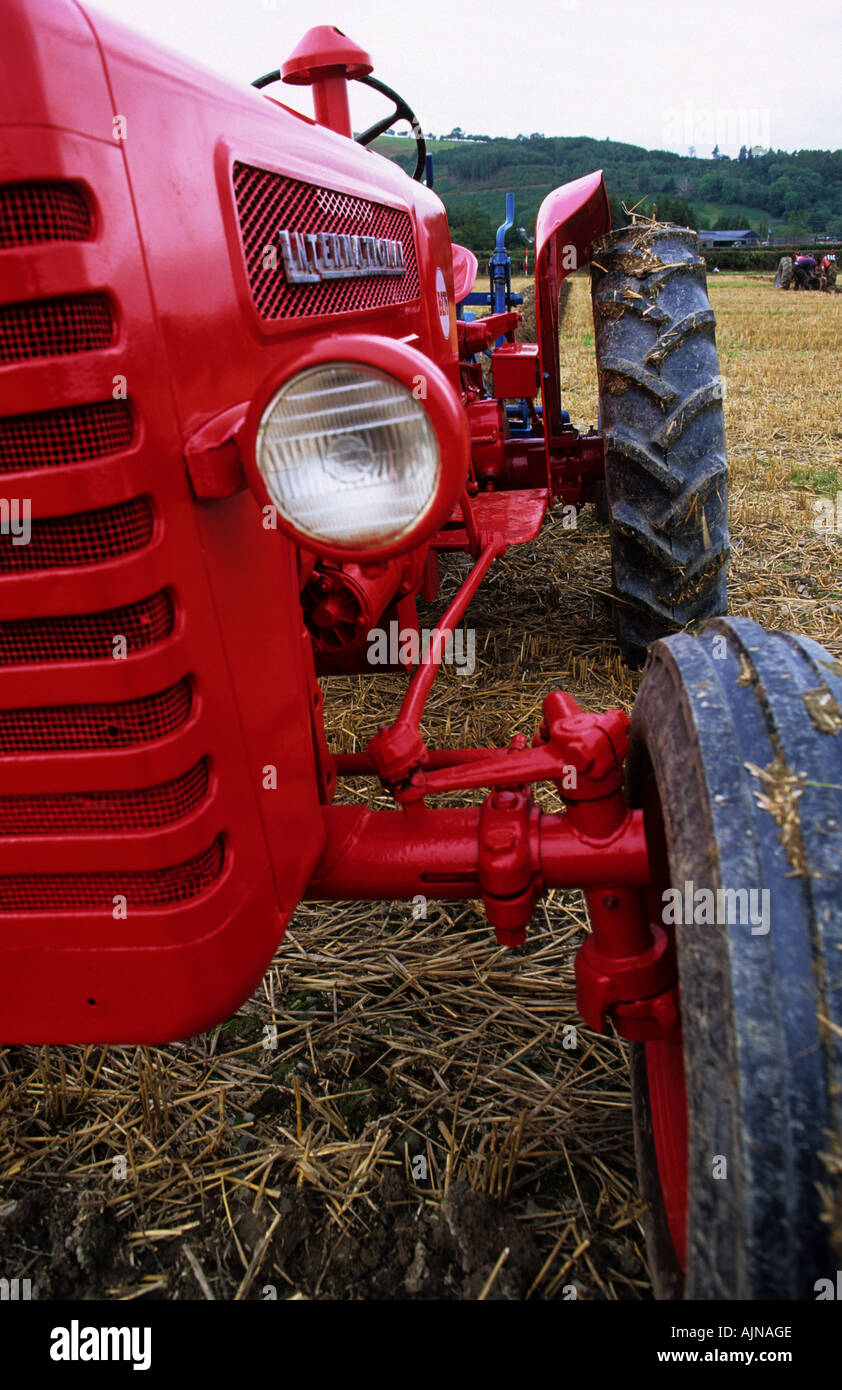 Restored International Harvestor tractor at a competition ploughing ...