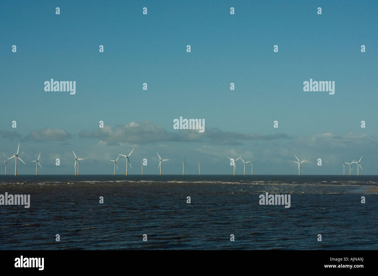 Wind farm, Irish Sea Stock Photo - Alamy