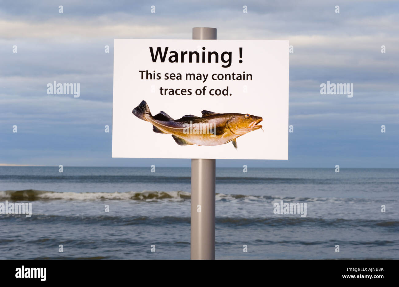 Spoof warning sign cod Stock Photo - Alamy