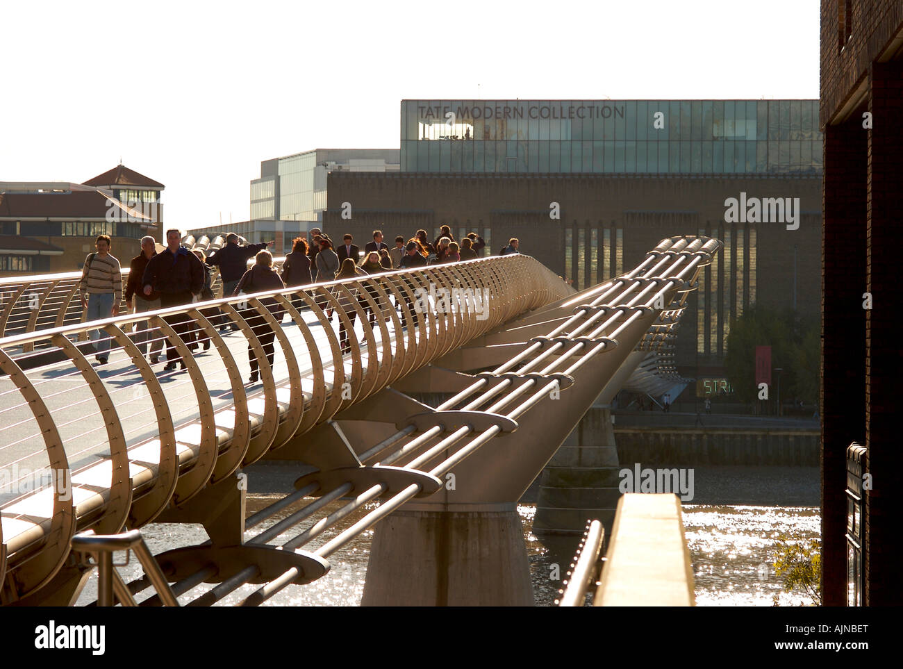 The Millenium footbridge and Tate Modern in London UK Stock Photo - Alamy