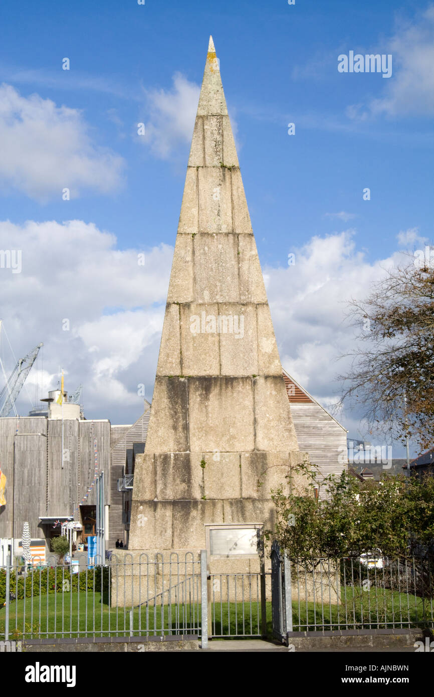 Monument, Falmouth, Cornwall Stock Photo - Alamy