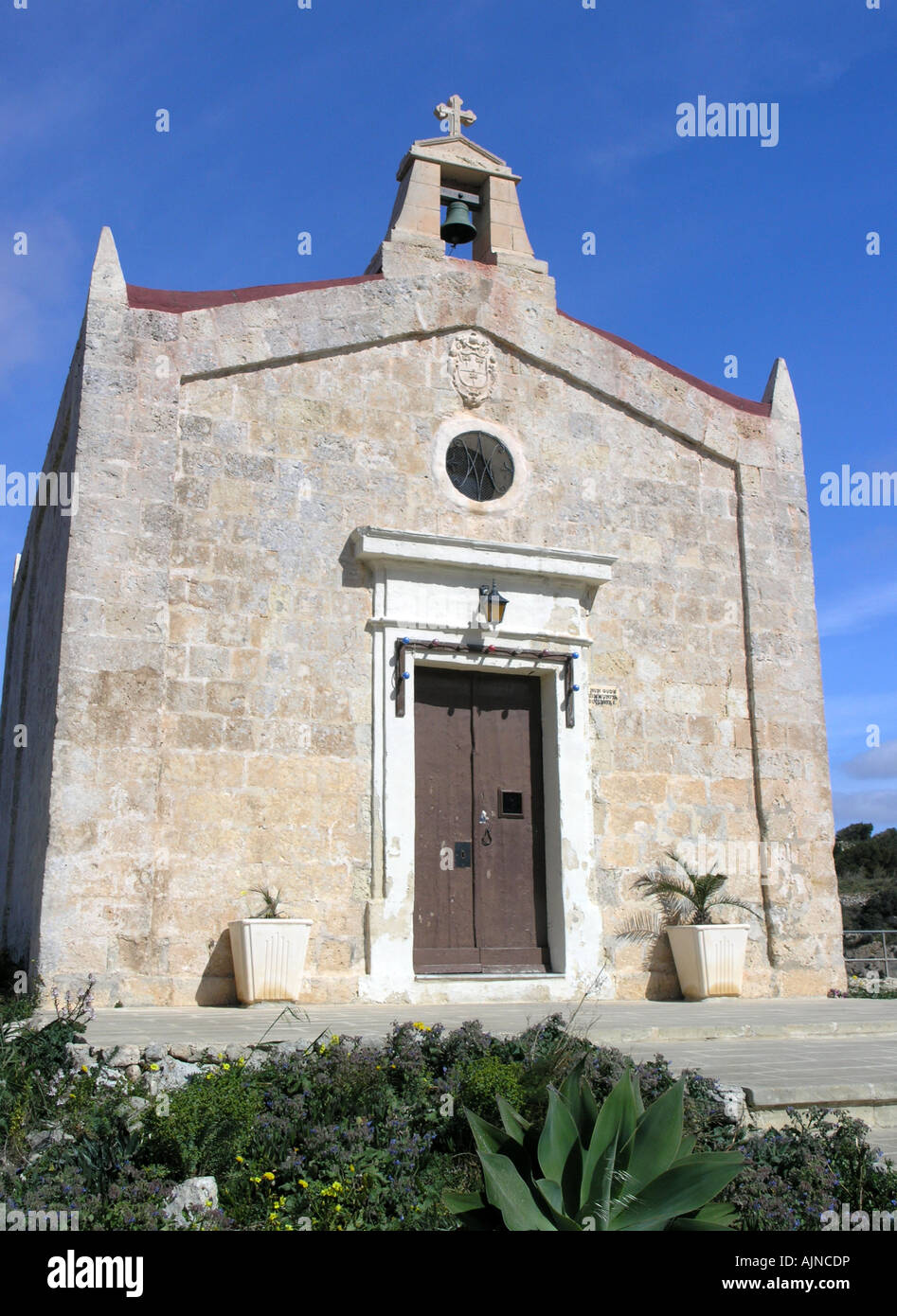 Village Church Mgarr Malta Stock Photo - Alamy