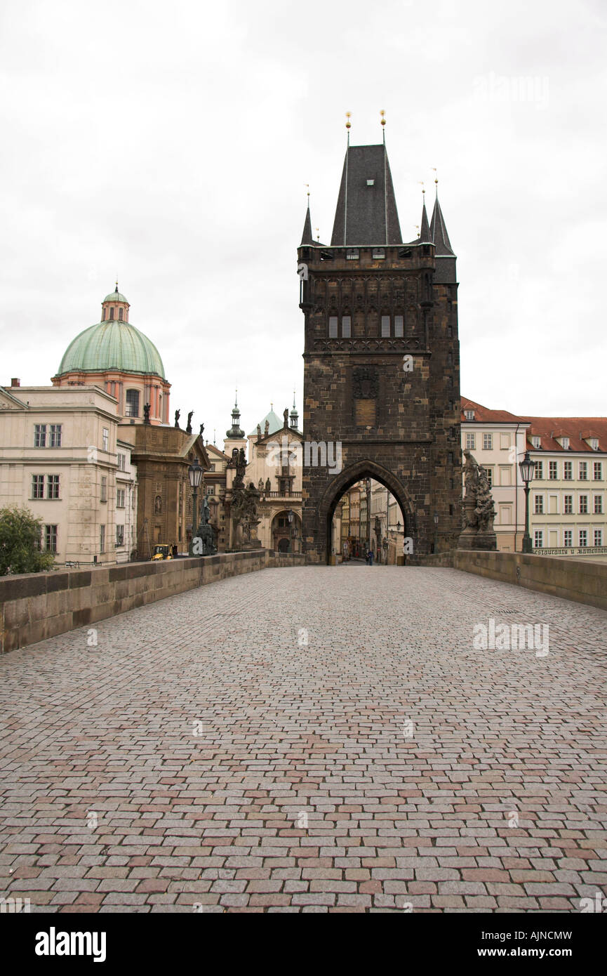 Charles Bridge Tower, Prague, Czech Republic, Europe Stock Photo - Alamy
