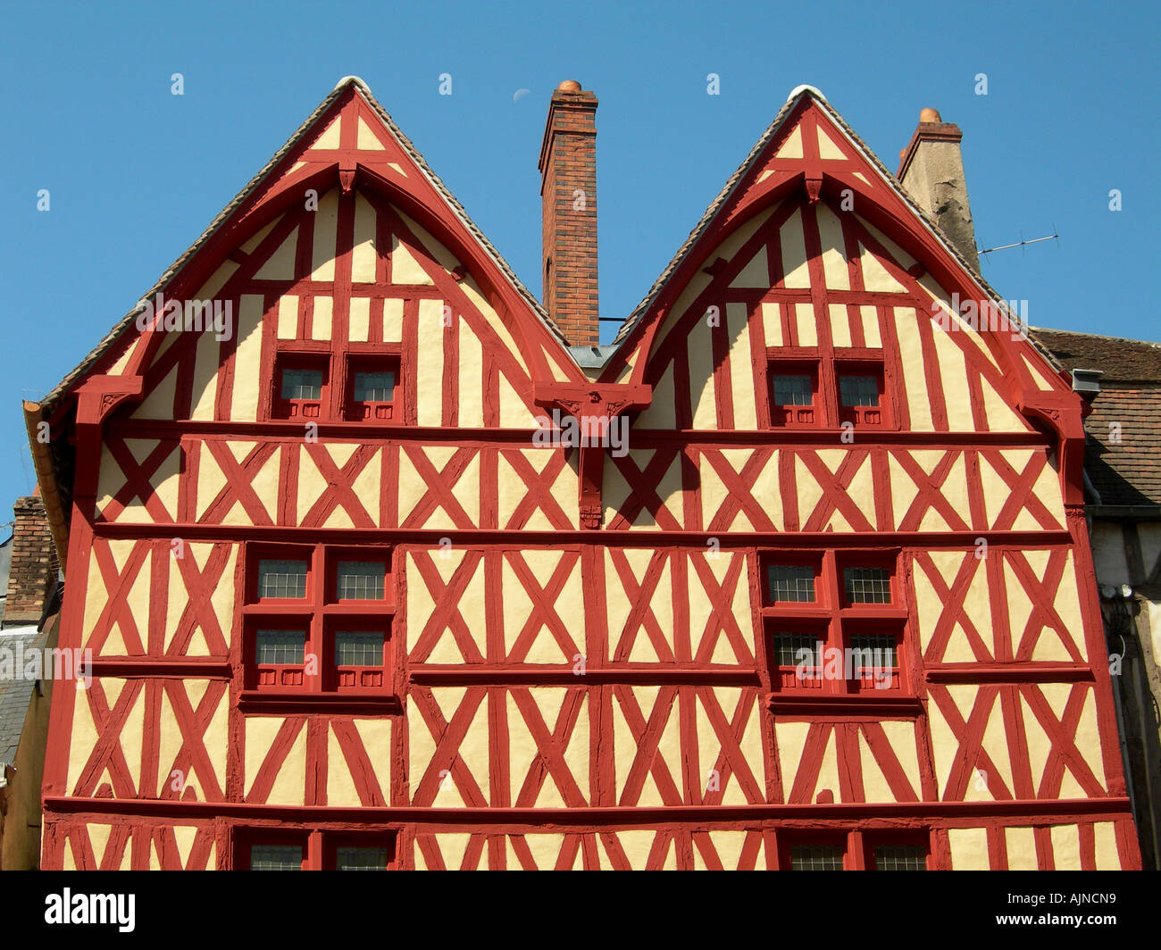 house living european french twin roof architecture Stock Photo - Alamy