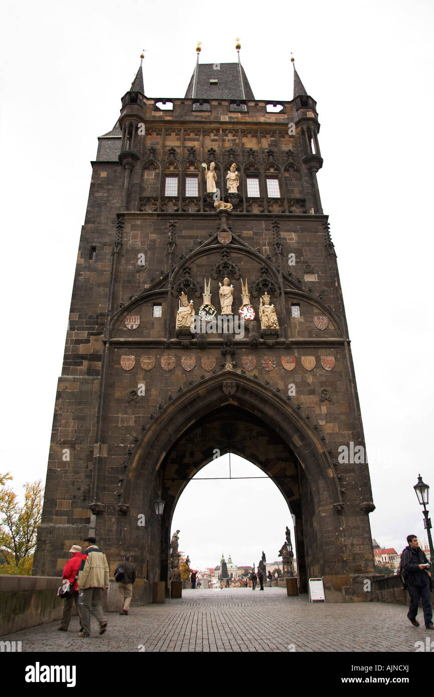 Gate to charles bridge hi-res stock photography and images - Alamy