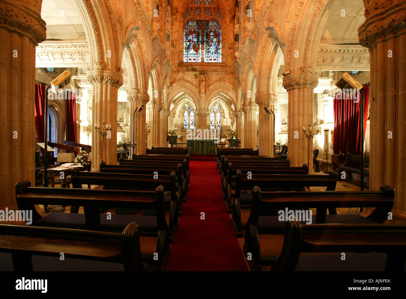 Rosslyn chapel interior, Lothian, Scotland Stock Photo - Alamy