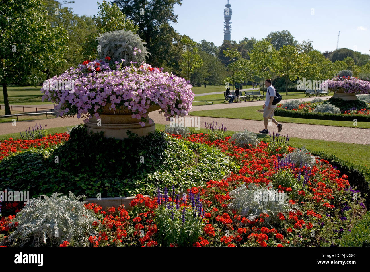 Regents Park Gardens BT Tower London UK Stock Photo - Alamy