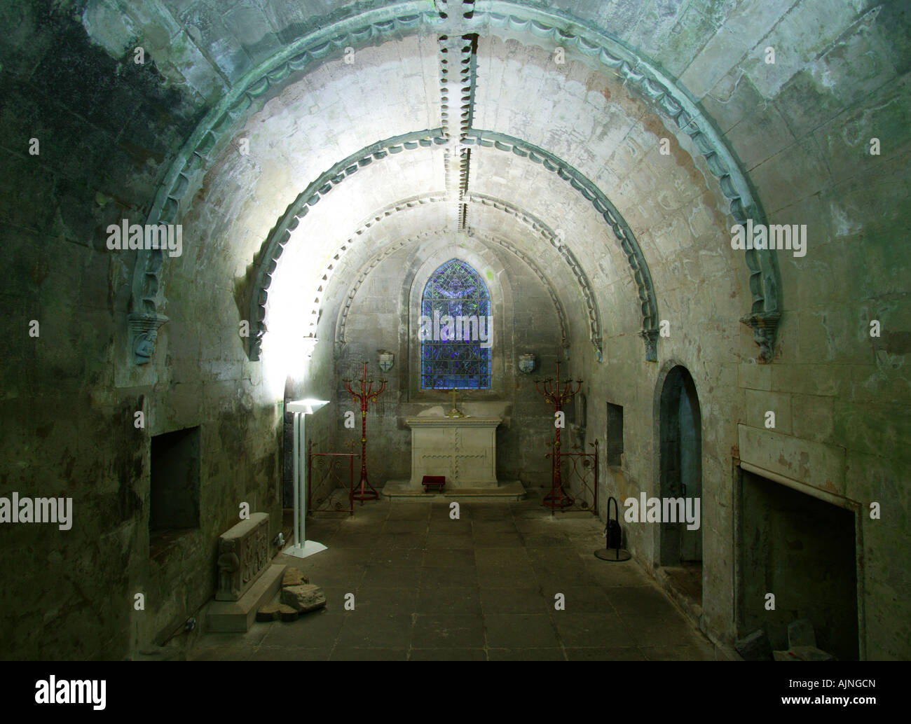 Rosslyn Chapel crypt, Scotland Stock Photo - Alamy