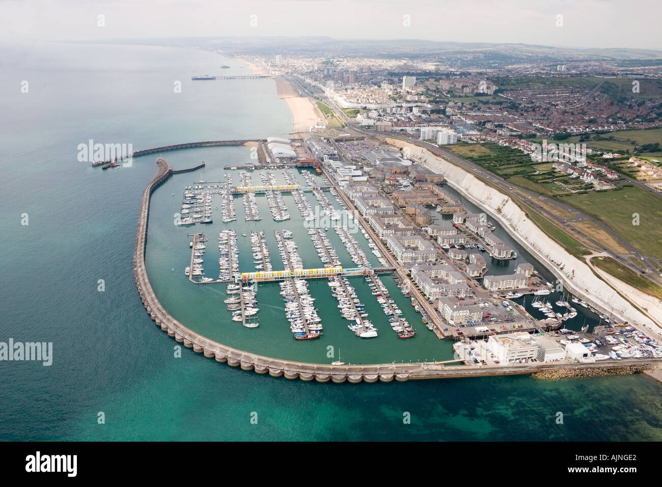 Aerial view of Brighton Marina from the West Stock Photo - Alamy