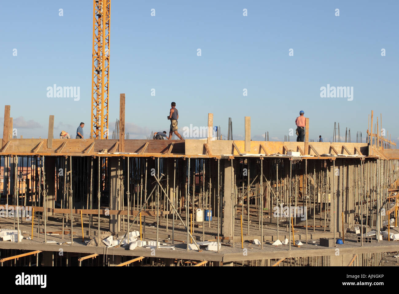 Construction workers building top hi-res stock photography and images ...
