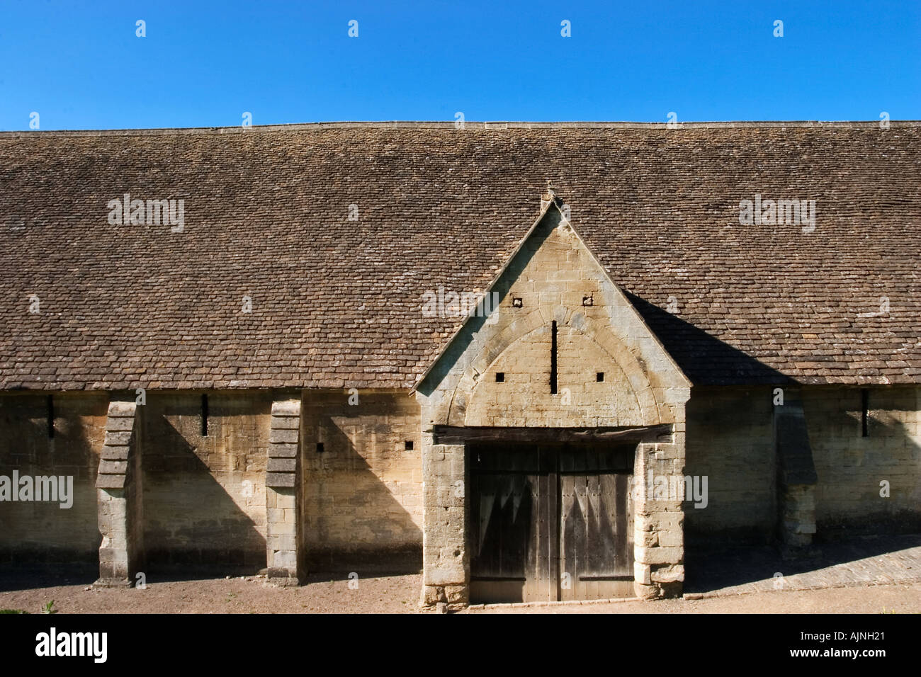 The 14th Century Tithe Barn at Barton Farm Park in Bradford on Avon Wiltshire England Stock ...
