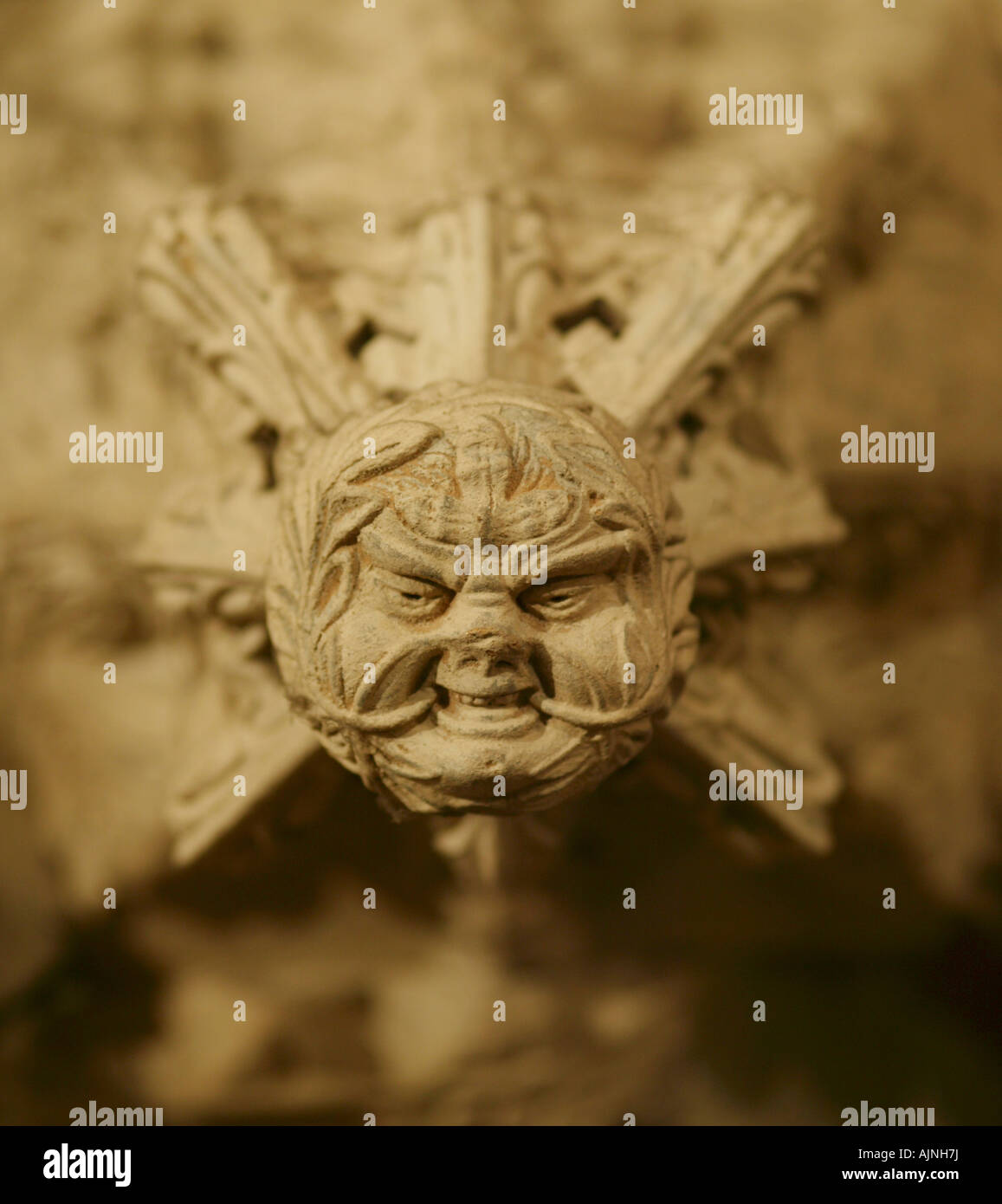 Green Man stone carving, Rosslyn Chapel, Scotland Stock Photo - Alamy