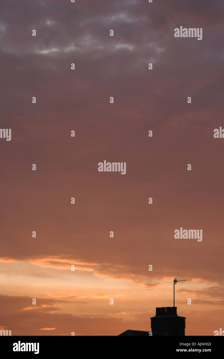 A suburban scene at sunset - England, UK Stock Photo - Alamy
