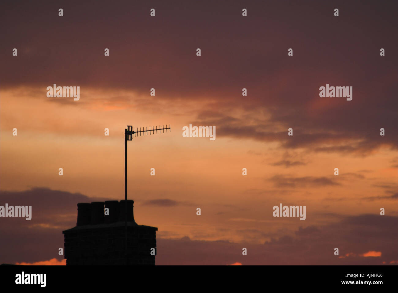 A suburban scene at sunset - England, UK Stock Photo - Alamy