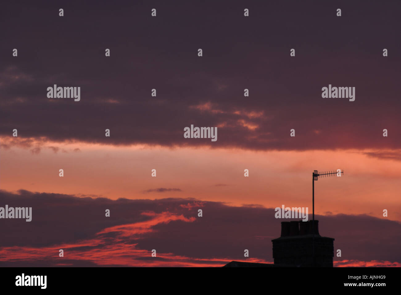 Suburban scene of sunset hi-res stock photography and images - Alamy