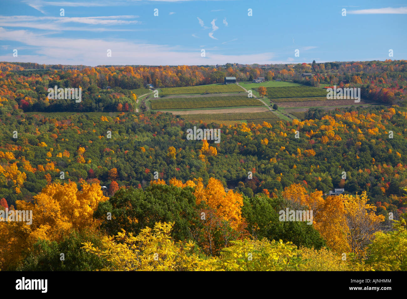 Fall colors around Keuka Lake in the Finger Lakes Region of New York ...