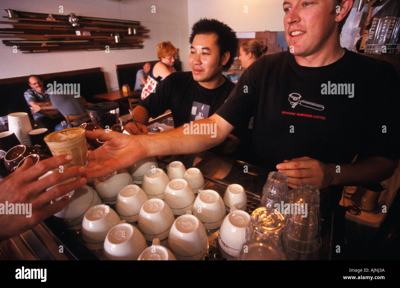 Espresso cafe Melbourne Victoria Australia Horizontal Stock Photo - Alamy