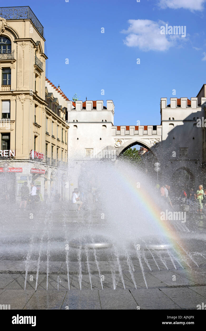 Fountain at Karlsplatz stachus Munich Bavaria Germany Stock Photo - Alamy